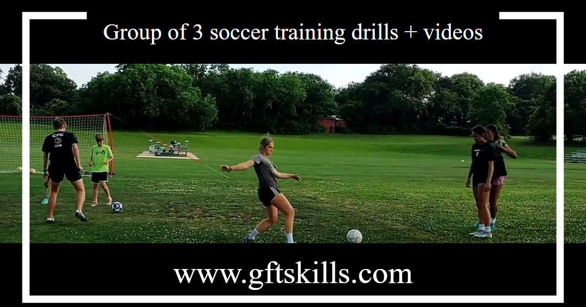 Group of 3 players [advanced soccer drills] - video