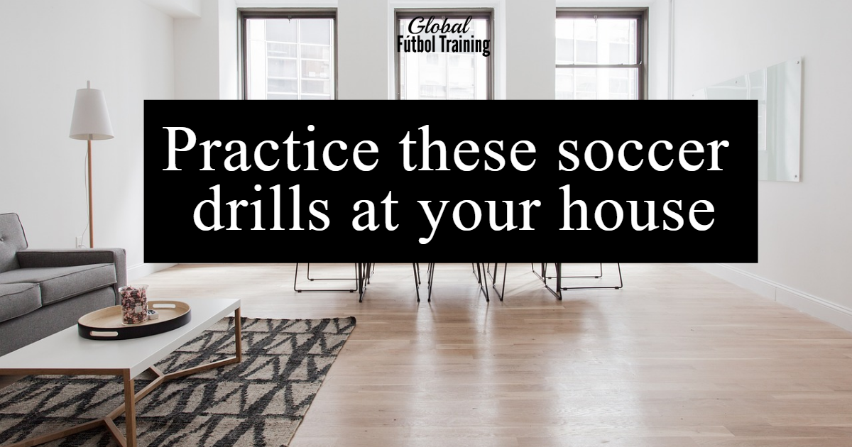 Soccer drills at your house to practice [Pass, dribble, trap] video